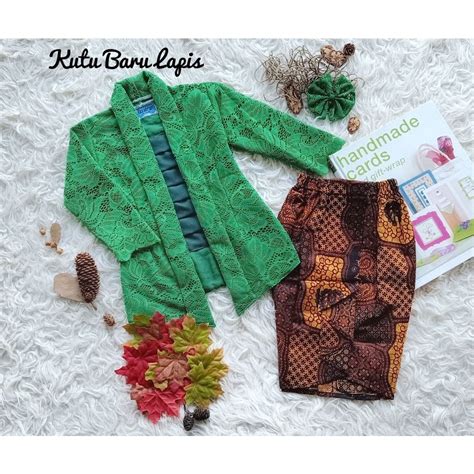Jual Kebaya Kutu Baru Lapissetelan Kebaya Modernkebaya Brukat Cantik