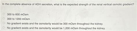 In The Complete Absence Of Adh Secretion ﻿what Is