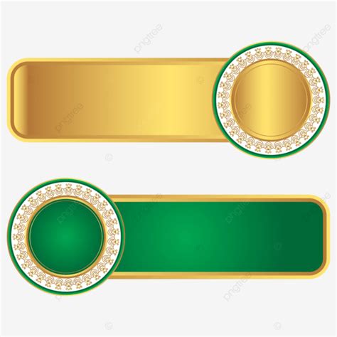 세트 장식 호화 금색 아랍어 이슬람 깃발 제목 틀 투명 배경 벡터 이슬람 배너 텍스트 상자 Png 일러스트 및 벡터 에 대한 무료 다운로드 Pngtree