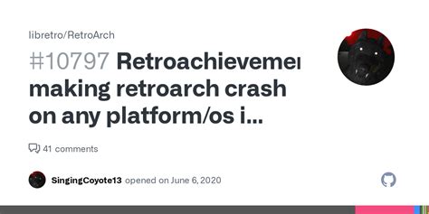 Retroachievements Making Retroarch Crash On Any Platform Os I Have When Earning Achievements
