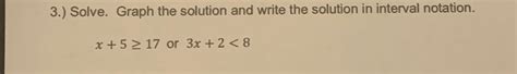 Solved 3 ﻿solve Graph The Solution And Write The Solution