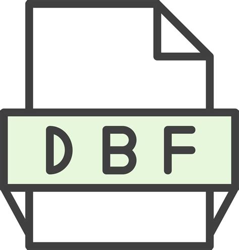 Dbf File Format Icon 15692290 Vector Art At Vecteezy