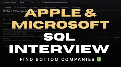 Sql Tutorial Sql Interview Question Finding The Last Record In A