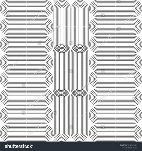Circular Line Pattern Black Color Vector Stock Vector Royalty Free