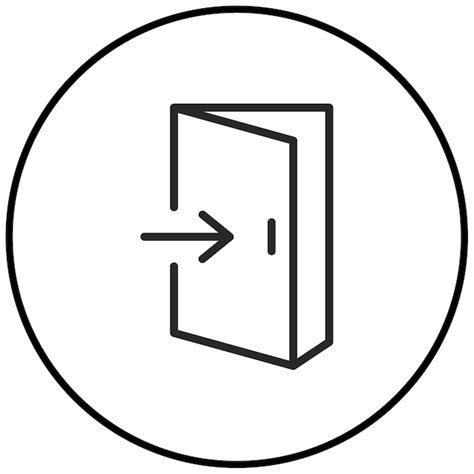Premium Vector Exit Door Vector Illustration