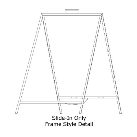 Portable Folding A Frame Sidewalk Sign Frame 36 X 24 Bull Steel