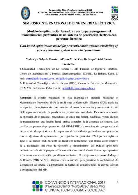 Pdf Cost Based Optimization Model For Preventive Maintenance Scheduling Of Power Generation