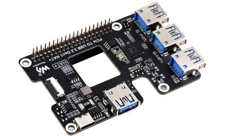 Waveshare Pcie To Usb 32 Hat Adds Four Usb Ports To Raspberry Pi 5
