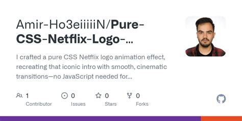 Github Amir Ho3eiiiiinpure Css Netflix Logo Animation Effects I