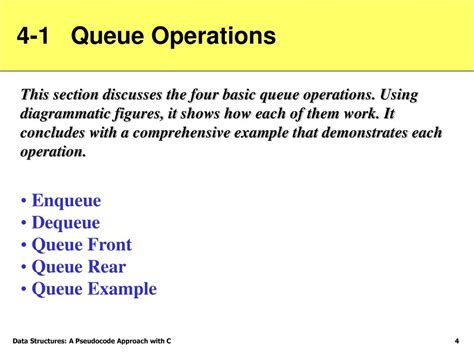 Queues Chapter 4 Objectives Upon Completion You Will Be Able To Ppt