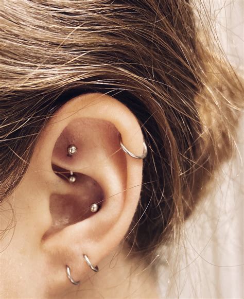 Conch And Rook Piercing
