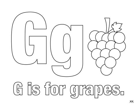 Letter G Coloring Sheet Free