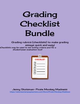 Writing Rubrics Bundle Pack By Pirate Monkey Madness TpT