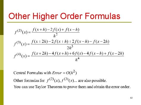 Numerical Differentiation 1 Numerical Differentiation First Order