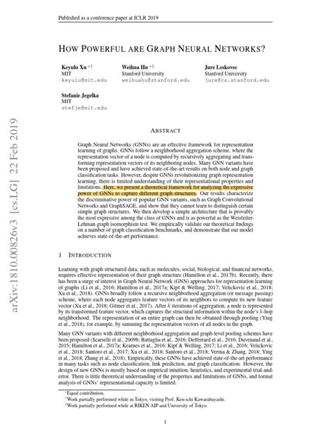 how powerful are graph neural networks pdf mathematical relations