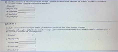 Solved Specify The Commands That Will Accomplish The Tasks