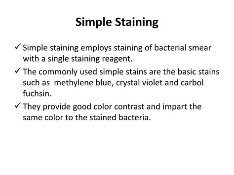Bacterial Staining Methods Ppt