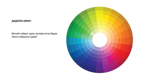 Хичээлийн сэдэв Өнгөний тухай ойлголт