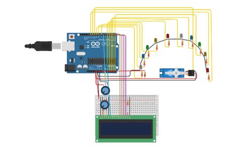 Circuit Design Servo Leds Tinkercad