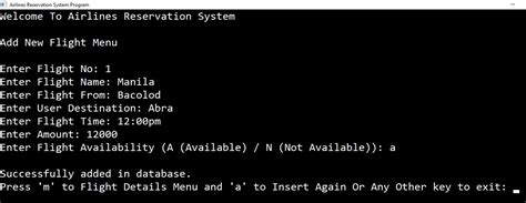 Airlines Reservation System Project In C And Mysql Database