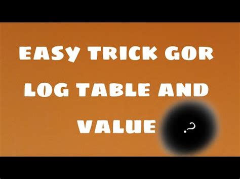 Easy Way To Find Log Of Any Number YouTube
