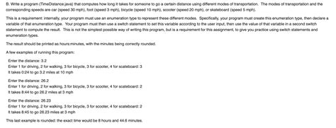 Solved B Write A Program Timedistancejava That Computes