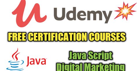Udemy Free Java Certification Courses