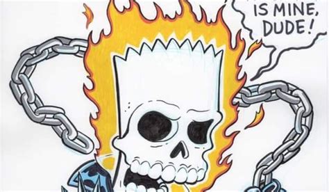 El Libro Del Destino The Book Of Destiny Bart Simpson Ghost Rider By