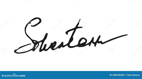Autograph Or Fictitious Handwritten Fake Signature Vector On Transparency Background