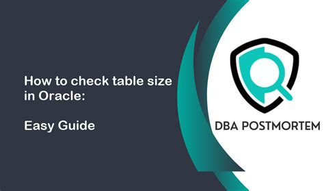 How To Check Table Size In Oracle Easy Guide