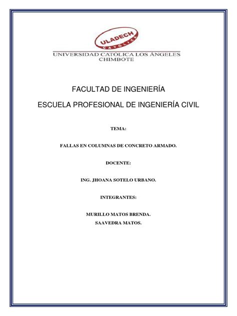 Concreto Informe Pdf Concreto Reforzado Hormigón