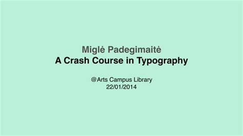 A Crash Course In Typography Pdf