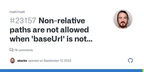 Non Relative Paths Are Not Allowed When Baseurl Is Not Set
