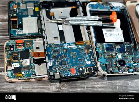 Cairo Egypt November 9 2022 Smartphone Cellular Mobile Devices From Inside With Motherboard