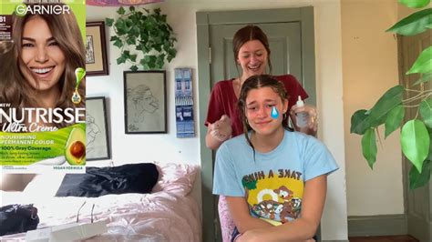 Dyeing My Sisters Hair At Home Traumatic Youtube
