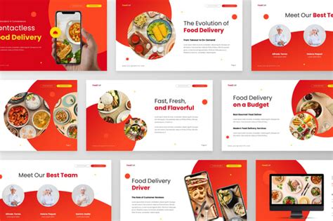 Food Delivery Powerpoint Template Incl Delivery And Food Envato