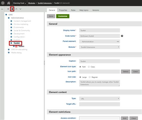 Go To User Interface Toolkit For Kentico Extensions To Make Working