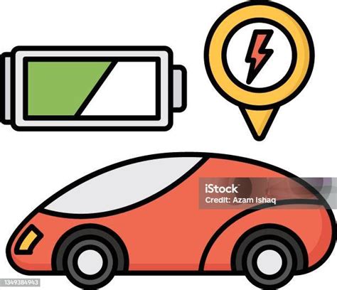 플러그인 전기 하이브리드 트럭 개념 로보 슈퍼카 벡터 컬러 아이콘 디자인 미래 교통 기호 무인 그린 전송 혁신 표지판 자율 항공 차량 스톡 일러스트 4x4 자동차에 대한