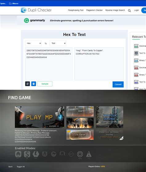 The Message Is In Hexadecimal Encoding It Gives This Rtitanfall