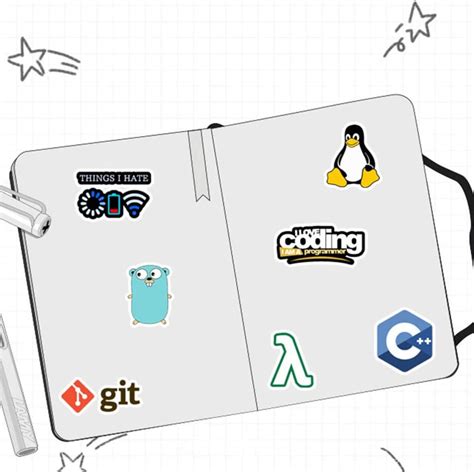 Set Of 100 Programming Stickers For Developer Includes R C Python Linux Swift Stickers
