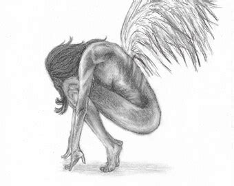 Angel Drawing Etsy