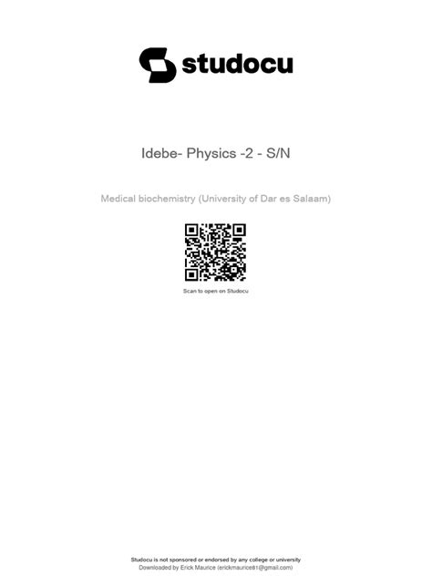 Idebe Physics 2 Sn Pdf Electrical Resistance And Conductance Voltage