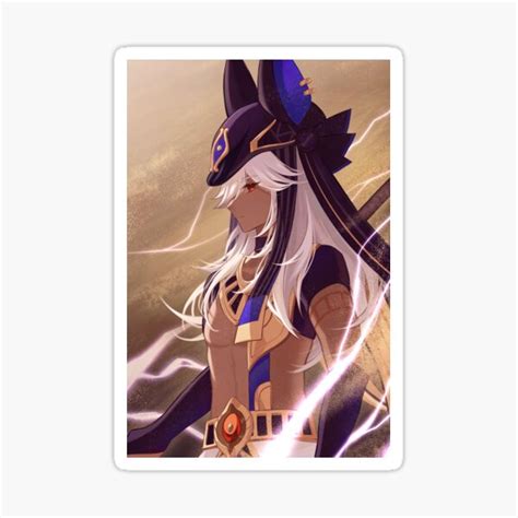 Cyno Genshin Impact Sticker For Sale By Saranghandago Redbubble