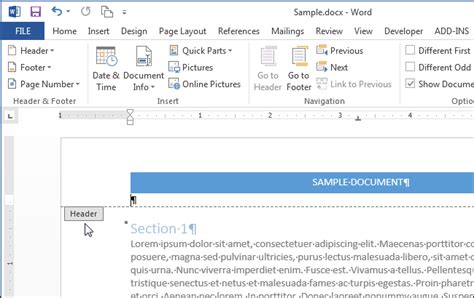 How To Add A Header Or Footer To A Word Document