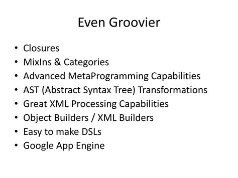 Ppt Groovy And Grails Powerpoint Presentation Free Download Id4152080