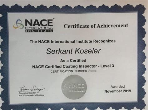Nace Coating Certificate Serkant Köseler 141 Comments