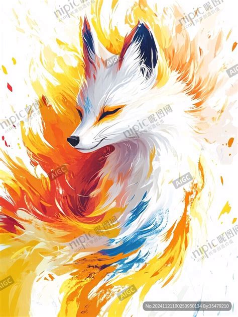 Ai创作图手绘彩色狐狸装饰画 彩绘狐狸流行抽象画 手绘狐狸抽象唯美插画 高清手绘抽象狐狸头 狐狸精插画 狐狸手绘素材 狐狸原创设计 插画狐狸 原创小狐狸 狐狸原创ip 九尾白狐插画 狐狸插画