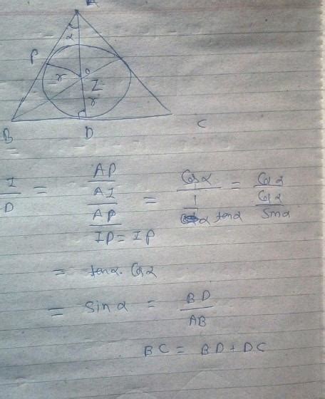 iv the internal angular bisector of angle a of triangle abc intersect