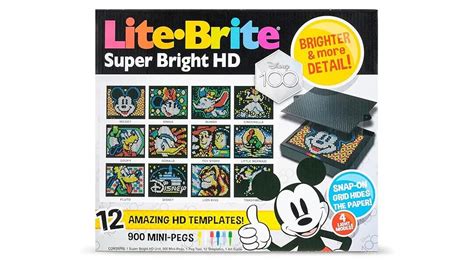 The Lite Brite Super Bright Hd Disney100 Edition Is Magically Bright