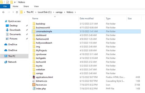 How To Install CMS Made Simple On XAMPP In Windows